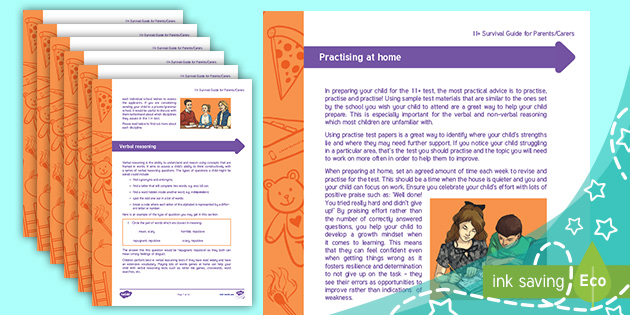 11+ Survival Guide for Parents/Carers Guide