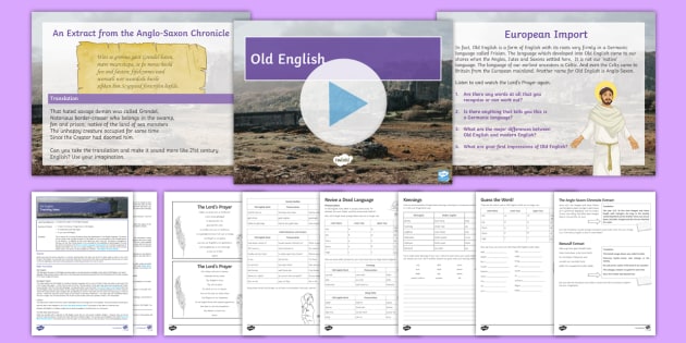Development of English 6: Old English Lesson Pack - Old English