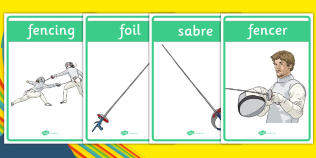 The Olympics Fencing Display Posters (teacher made)
