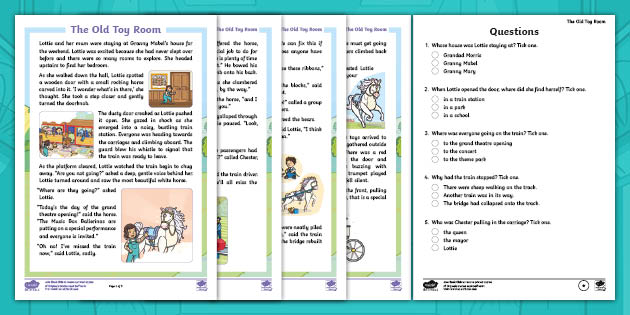 The Old Toy Room Differentiated Reading Comprehension Activity