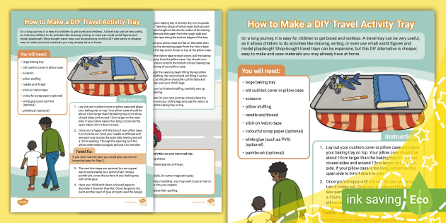 DIY Travel Activity Tray (teacher made)