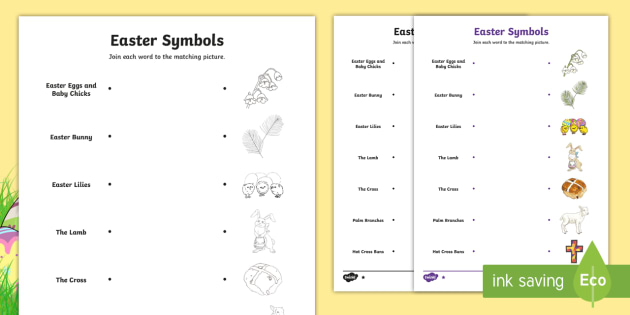 * NEW * Easter Symbols Matching Activity - easter