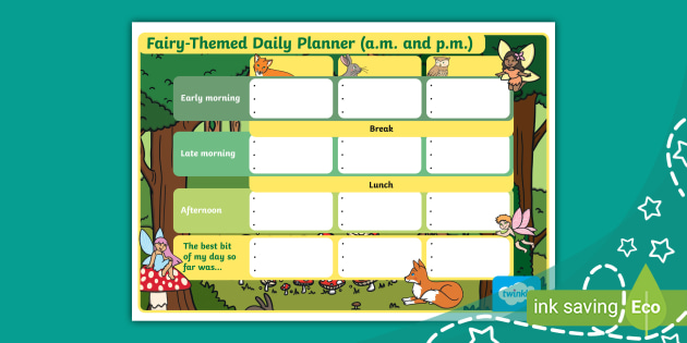 Fairy Themed Planner (am and pm) (teacher made)