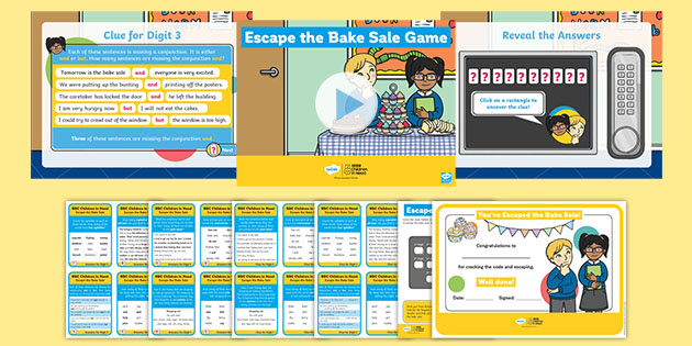 KS1 BBC Children in Need English Escape the Room Game