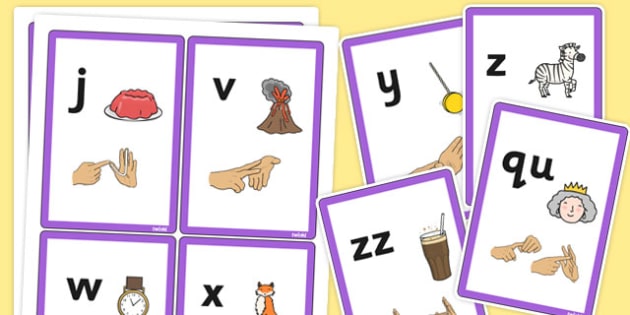 Phase 3 Sound Flash Cards with British Sign Language - phase 3