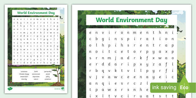 KS2 World Environment Day Word Search - Twinkl
