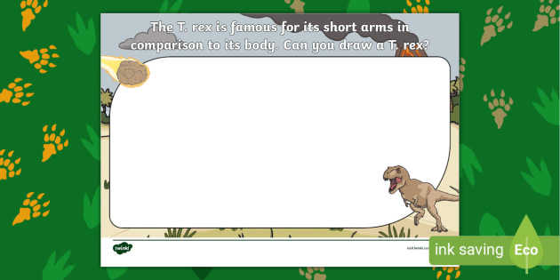 FREE! - T. rex Drawing Prompt Worksheet (Teacher-Made)