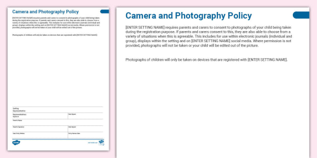 * NEW * Cameras and Photography Policy (teacher made)