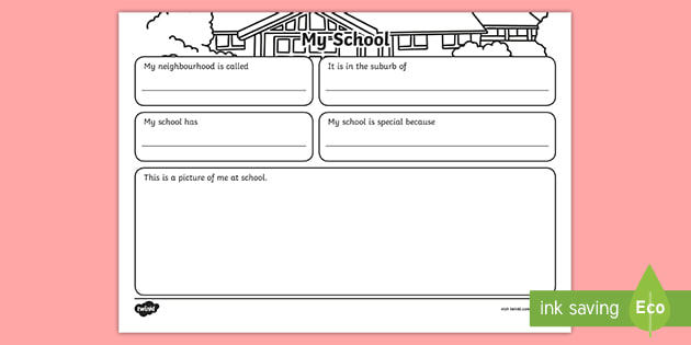 My School Worksheet