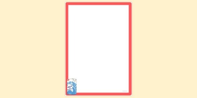 FREE! - School Milk Carton Page Border | Page Borders | Twinkl