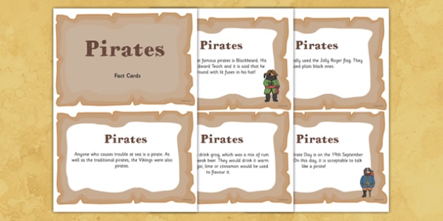 Pirate Display Fact Cards (teacher made)