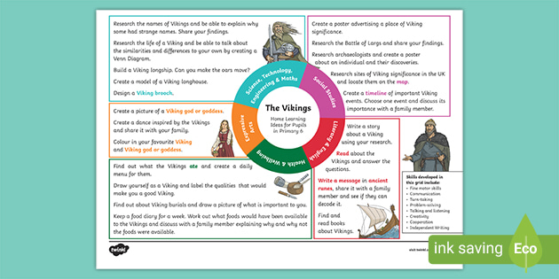 Vikings P6 Mini Home Learning Topic (teacher made)