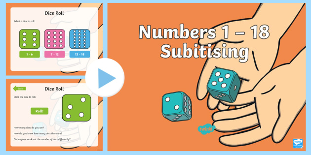 Numbers 1 – 18 Subitising Maths Activity PowerPoint