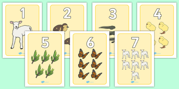 Springtime Number Posters