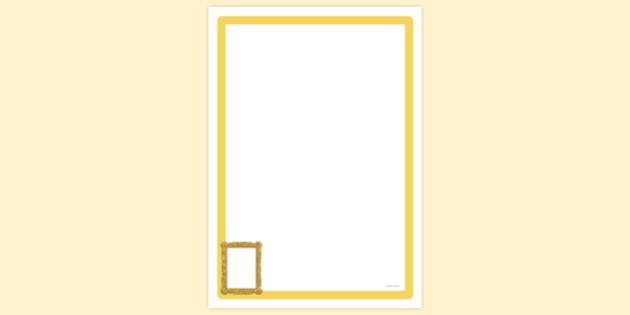 FREE! - Simple Blank Picture Frame Page Border | Twinkl