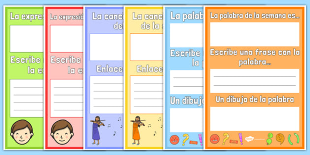 Pack de pósters de exposición Las palabras, expresiones y canciones del