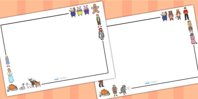 FREE! - Traditional Tales Page Borders Landscape