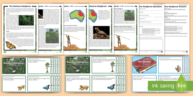 The Daintree Rainforest Guided Reading Activity Pack