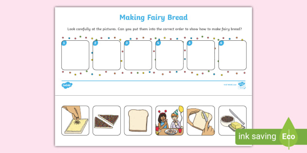 Fairy Bread Sequencing Activity Sheet (teacher made)