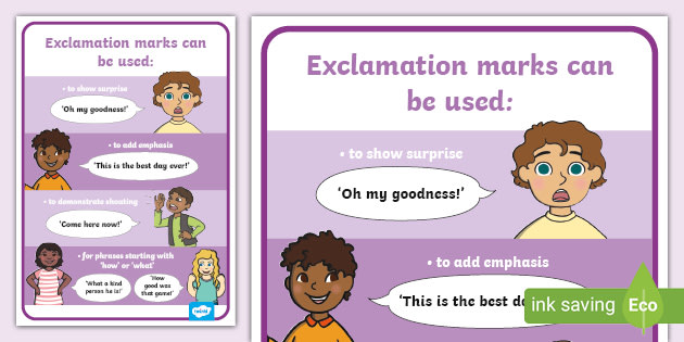Written Language Features Poster: Exclamations
