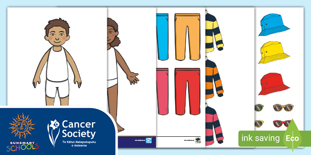 FREE! - SunSmart Schools: Roll and Dress Up Clothing Pack