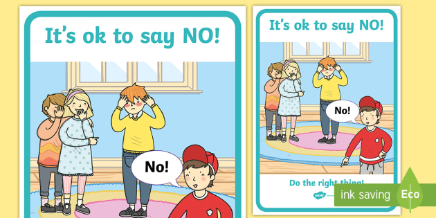 It's OK to Say NO A4 Display Poster