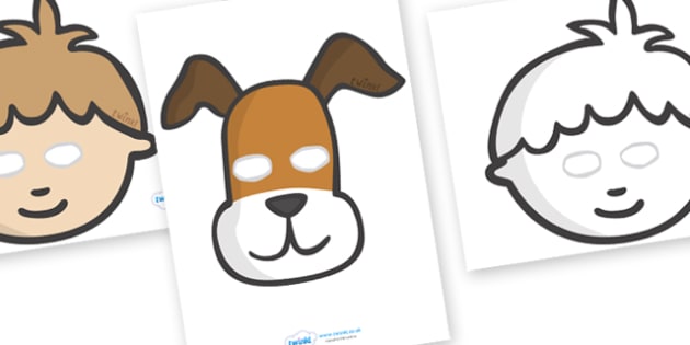 FREE! - Story Role Play Masks to Support Teaching on The Blue Balloon