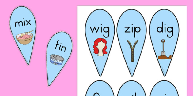 CVC Connective Fans 'I' (teacher made)