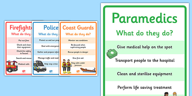 Emergency Information Posters - protective behaviours, people who help us