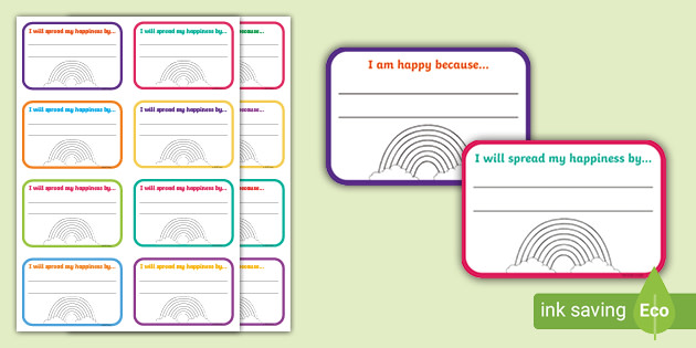 Wall of Happiness Display Cards (teacher made)