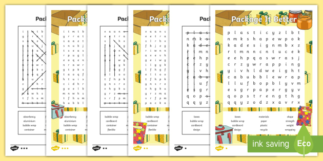 Package It Better Word Search