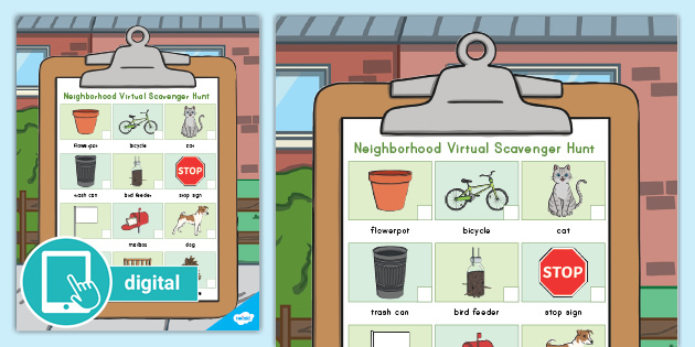 Neighborhood Digital Scavenger Hunt - Homeschool Activity