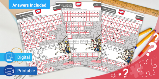 Castles and Knights Secret Code Breaker - AL - Twinkl - Kids