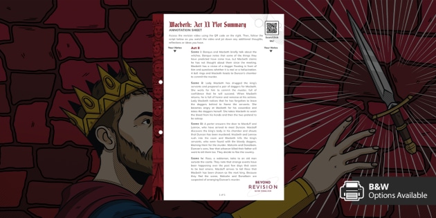 Macbeth Acts | twinkl.com.au