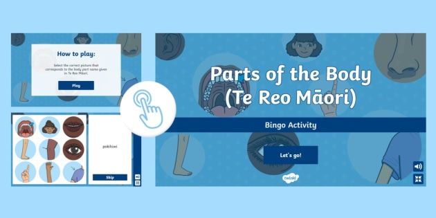 Parts of the Body (Te Reo Māori) Interactive Bingo Activity