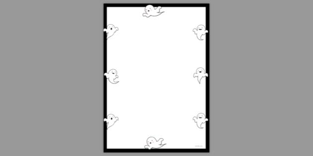 FREE! - Cute Ghost Page Border | Page Borders | Twinkl
