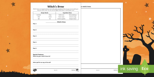 Witch's Brew Worksheet / Worksheet
