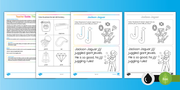 Canadian Phonics Program: The Letter J (teacher made)