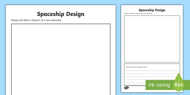 National Science Week 2019 Spaceship Design Worksheet - English