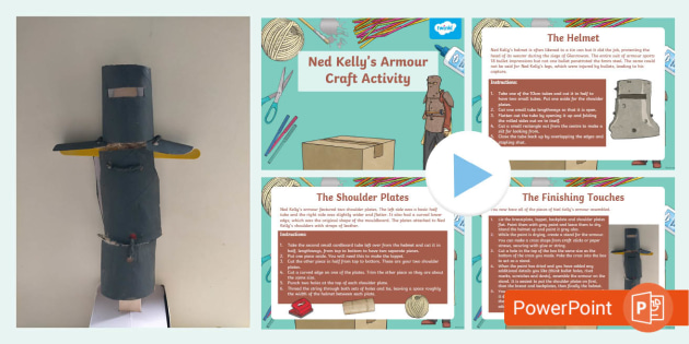 Ned Kelly Craft Activity (teacher made)