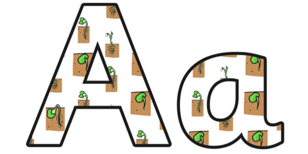 FREE! - Growth Lowercase Display Lettering (teacher made)