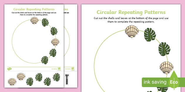 👉 Circular Repeating Patterns Cutting Skills Activity