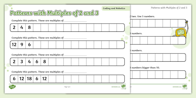 Worksheet Number Patterns • Twinkl.com.au