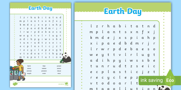KS1 Earth Day Word Search (teacher made)