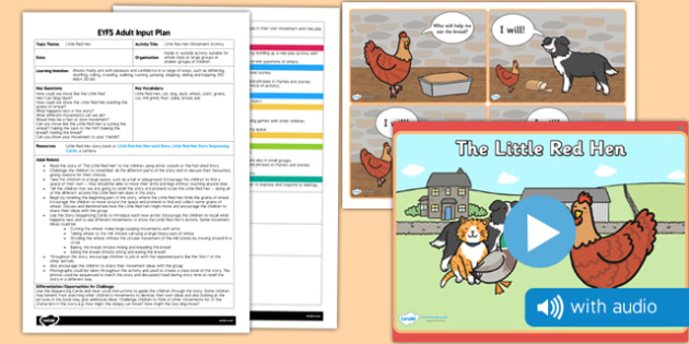 Little Red Hen Movement Activity EYFS Adult Input Plan and Resource Pack