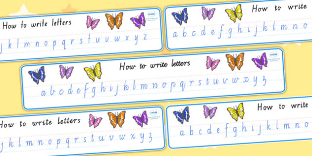 Cursive Alphabet Display Banner Butterfly (teacher made)Cursive Alphabet