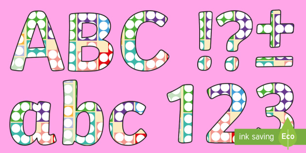 Number Shape Themed Display Lettering (teacher made)