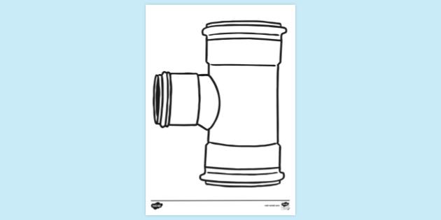 FREE! - Drain Pipe Colouring Sheet - Creative Teaching Resource