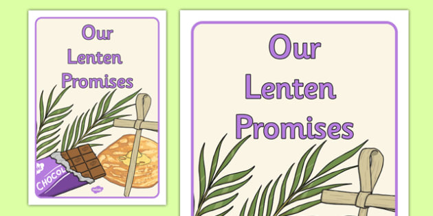 Lenten Promise Book Cover - Lent, Promise, Pledge, cover, book
