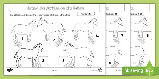 Making a Collection Zebra Activity Sheets (teacher made)